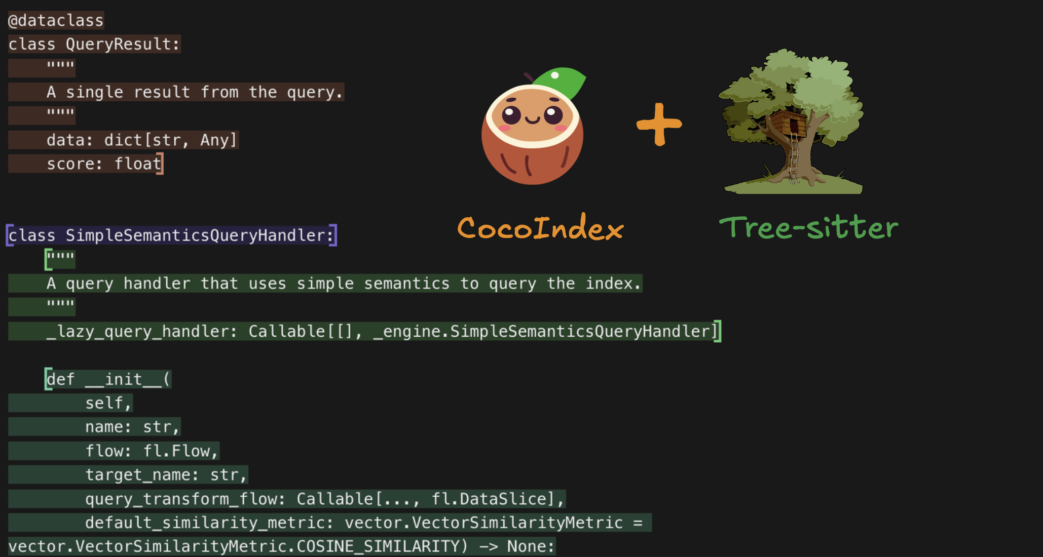 Index codebase with Tree-sitter and Cocoindex for RAG and semantic search
