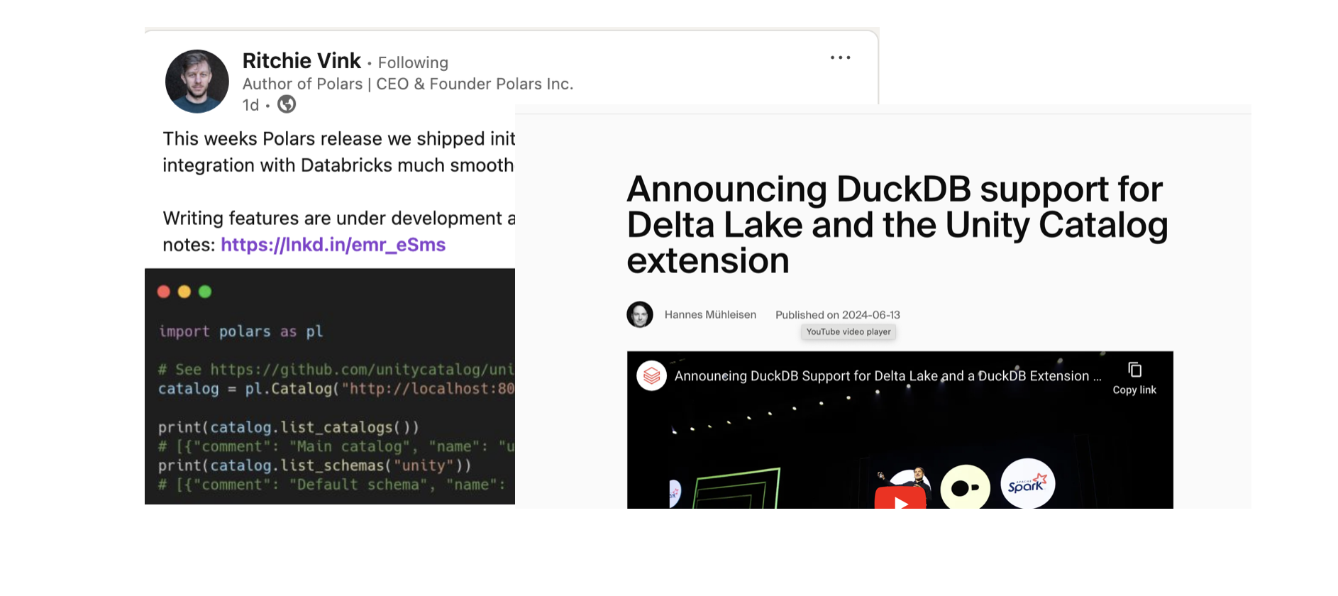 Polars and DuckDB release Unity Catalog (Delta Lake) integrations. Who lied? Who didn't?