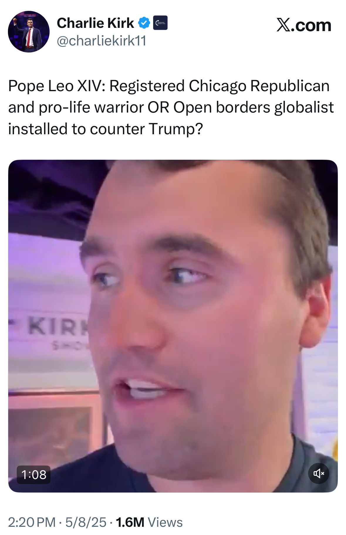 Charlie Kirk Saw Through Francis and Leo - by Chris Jackson