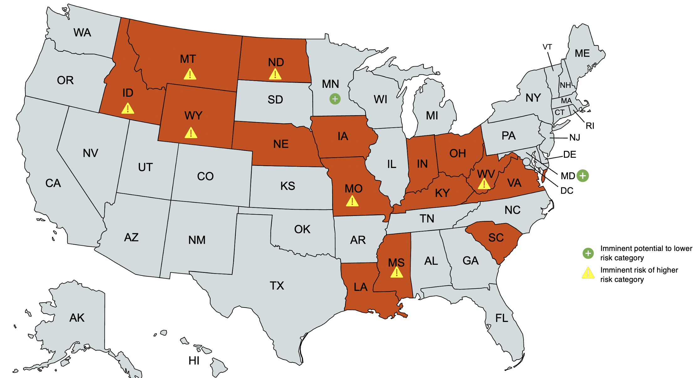 First Period Anti-Trans Legislative Risk Assessment Map