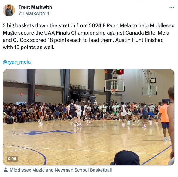 Class of 2024 Wing Ryan Mela Commits to Providence