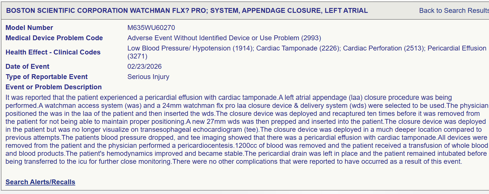 The WATCHMAN™ Device-Left Atrial Appendage Closure (LAAC) Implant