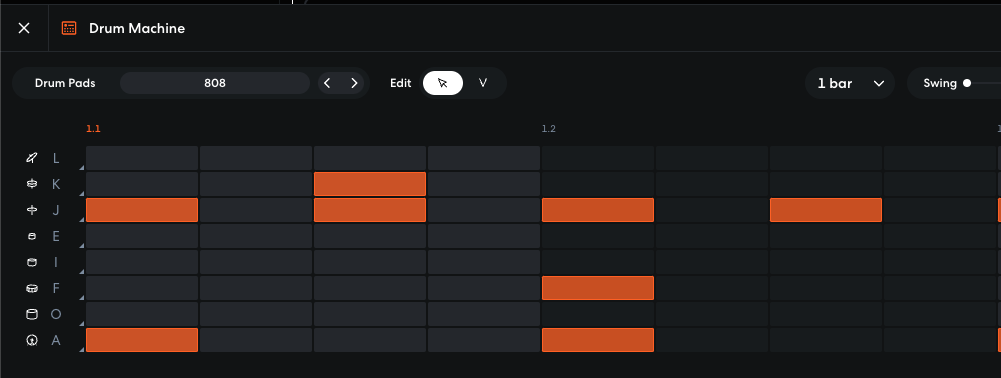 Bandlab: Creating a drum machine track - by shedtronic