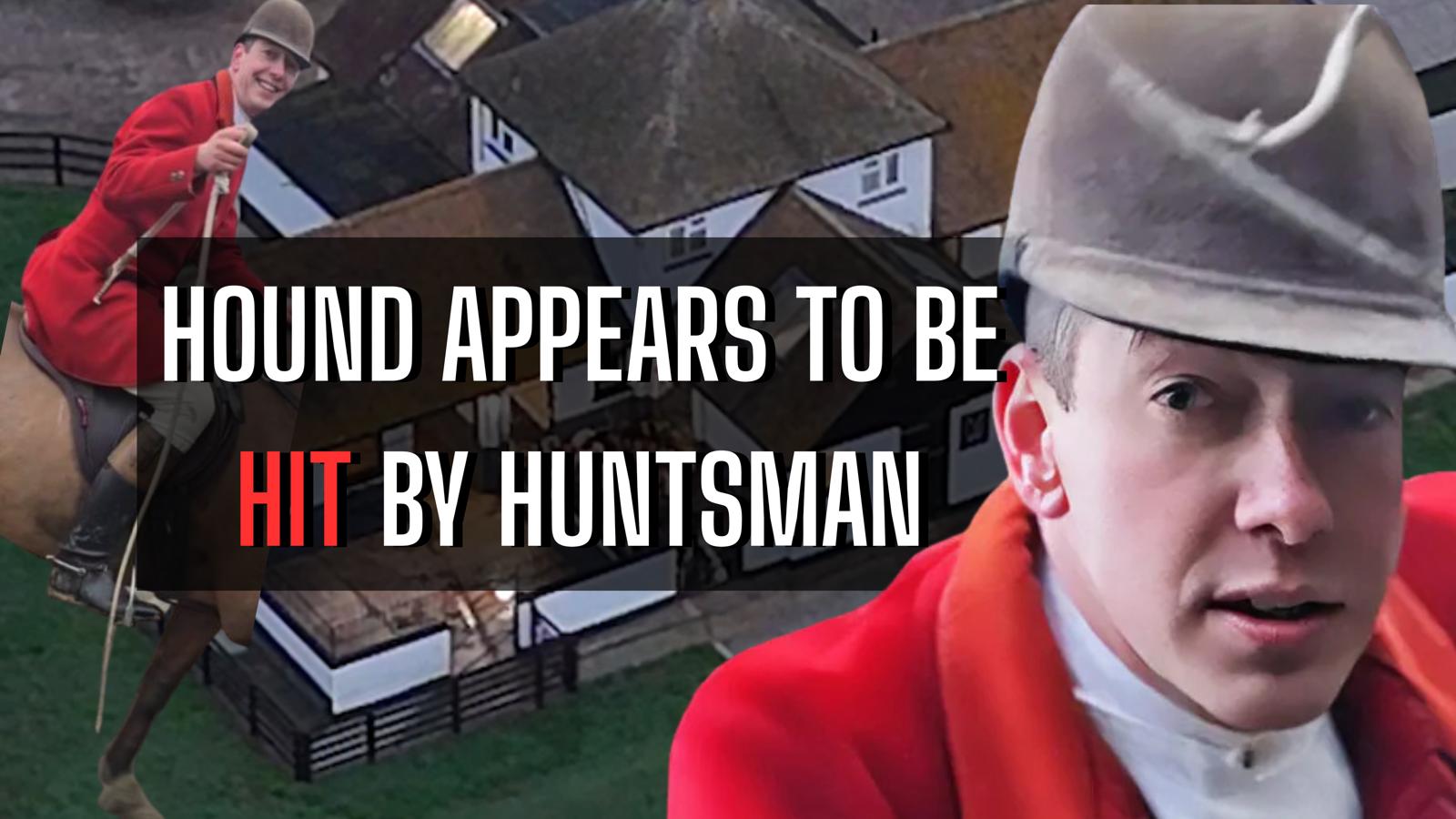 Essex & Suffolk Huntsman Appears to Hit Hound.