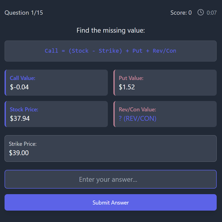 Learn put/call parity with this free game - Party at the Moontower