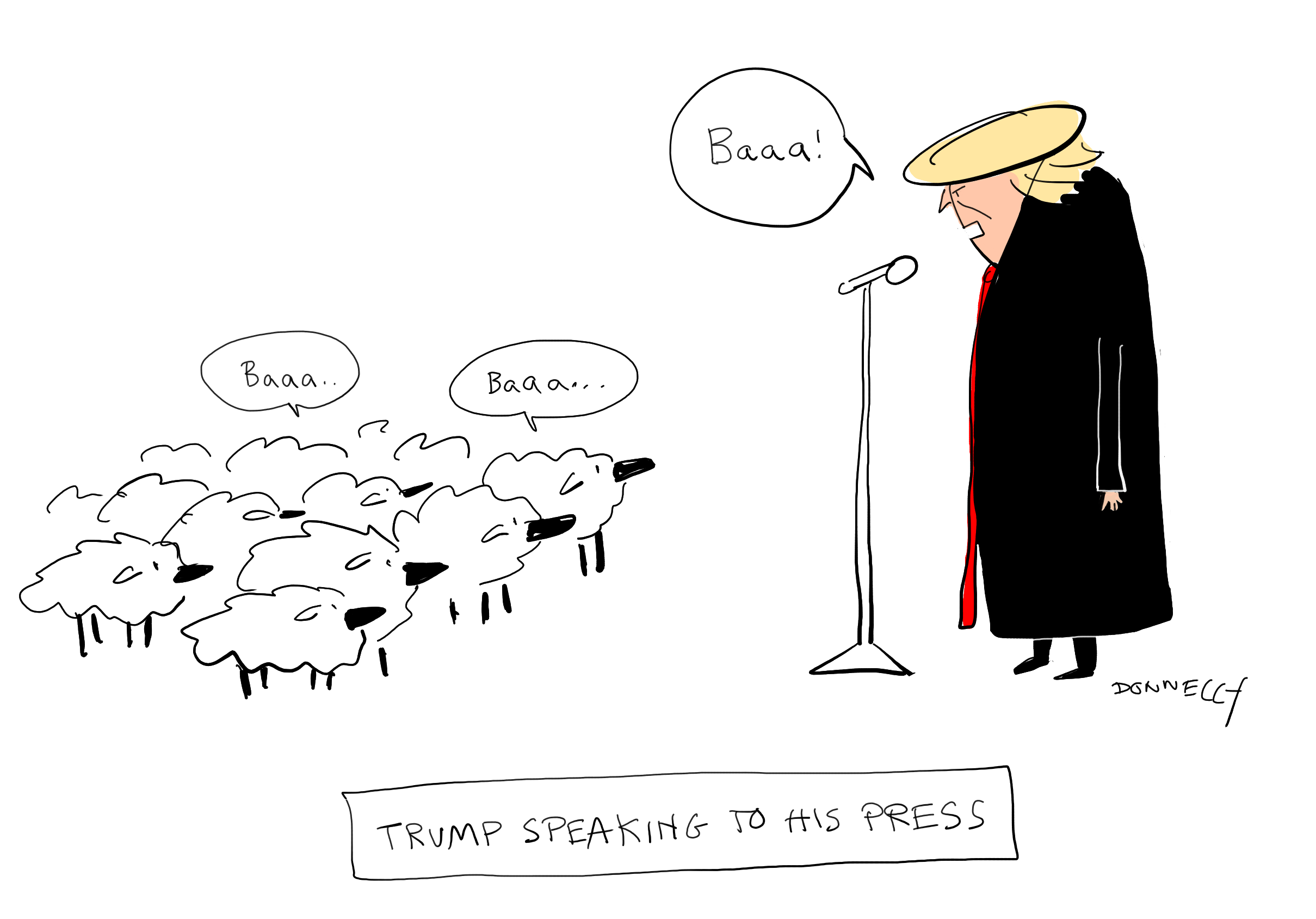 Trump's Press Corp - by Liza Donnelly - Seeing Things