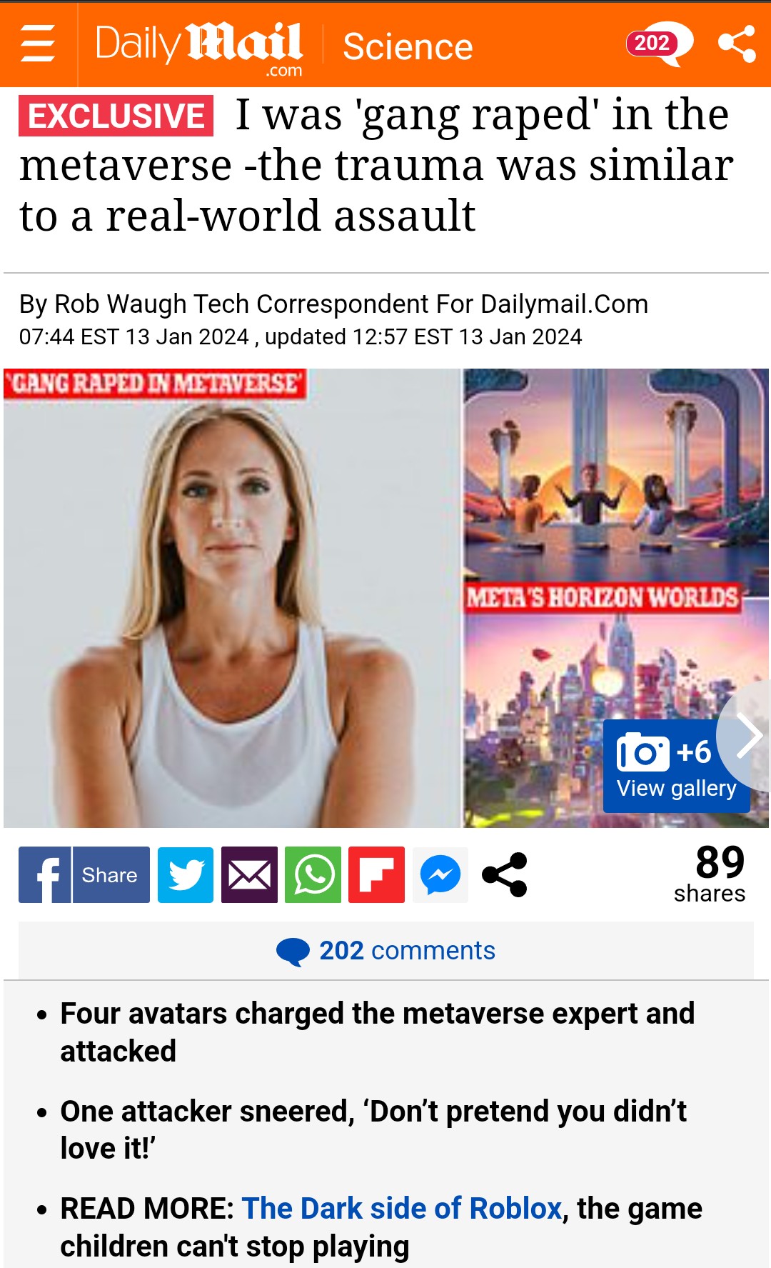 The Straight Juice on Substack: "EXCLUSIVE I was 'gang raped' in the metaverse -the trauma was ...