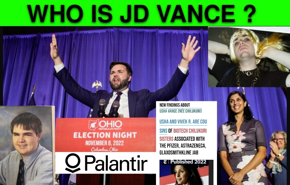 JD VANCE AKA JAMES HAMEL FUNDED BY PETER THEIL & GOOGLE CEO ERIC ...