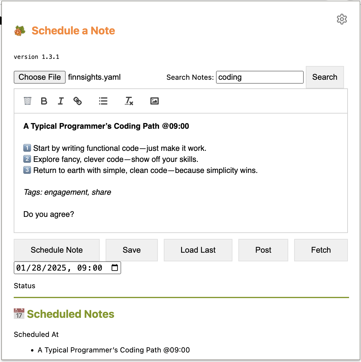 Substack Notes Scheduler User Guide - by Finn Tropy