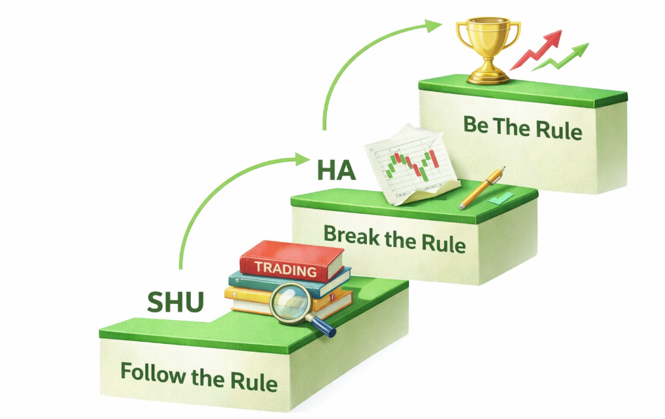 🥋 Shu–Ha–Ri: How Traders Are Actually Built (Not Born)