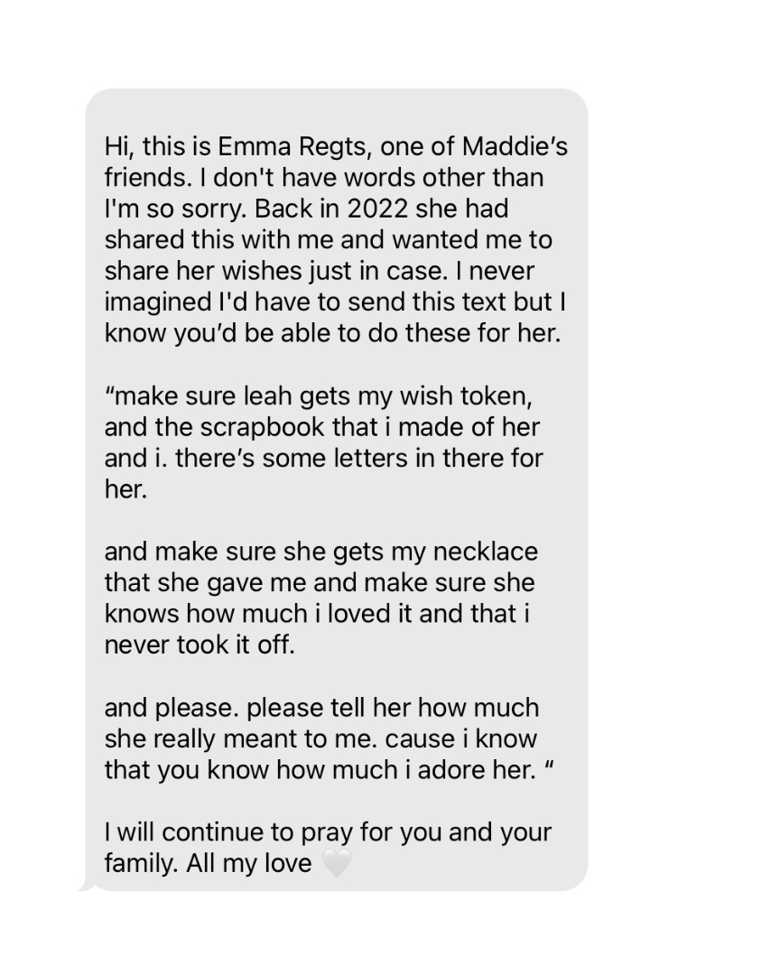 Rest In Peace, Maddie - Leah’s Substack