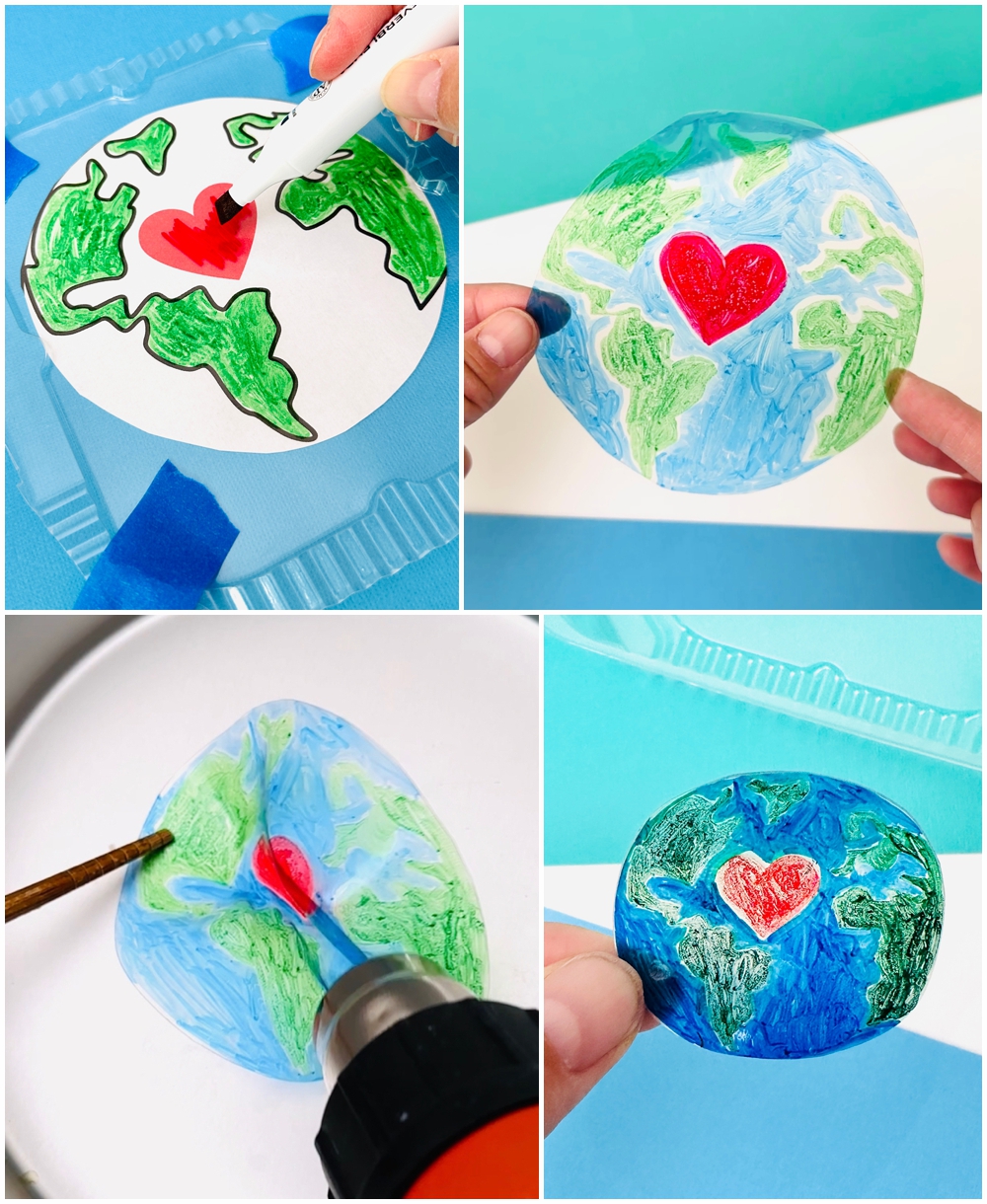 DIY Earth Day Shrinky Dinks 🌍 - Hello, Wonderful