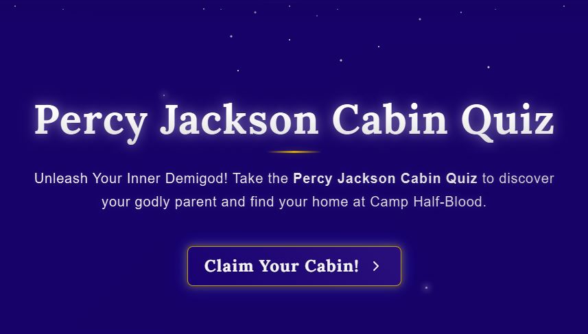 Find Your Percy Jackson Cabin and Godly Parent with This Fun Quiz!