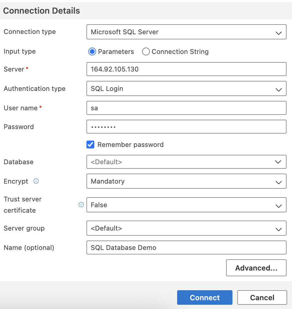 Setting up a Containerised Microsoft SQL Server on Digitalocean Docker Droplet