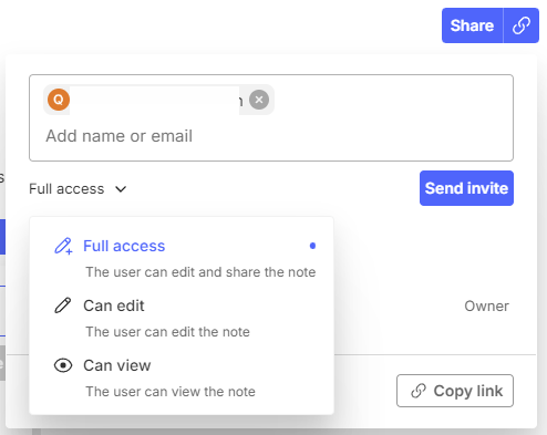 The new Evernote note sharing functions explained