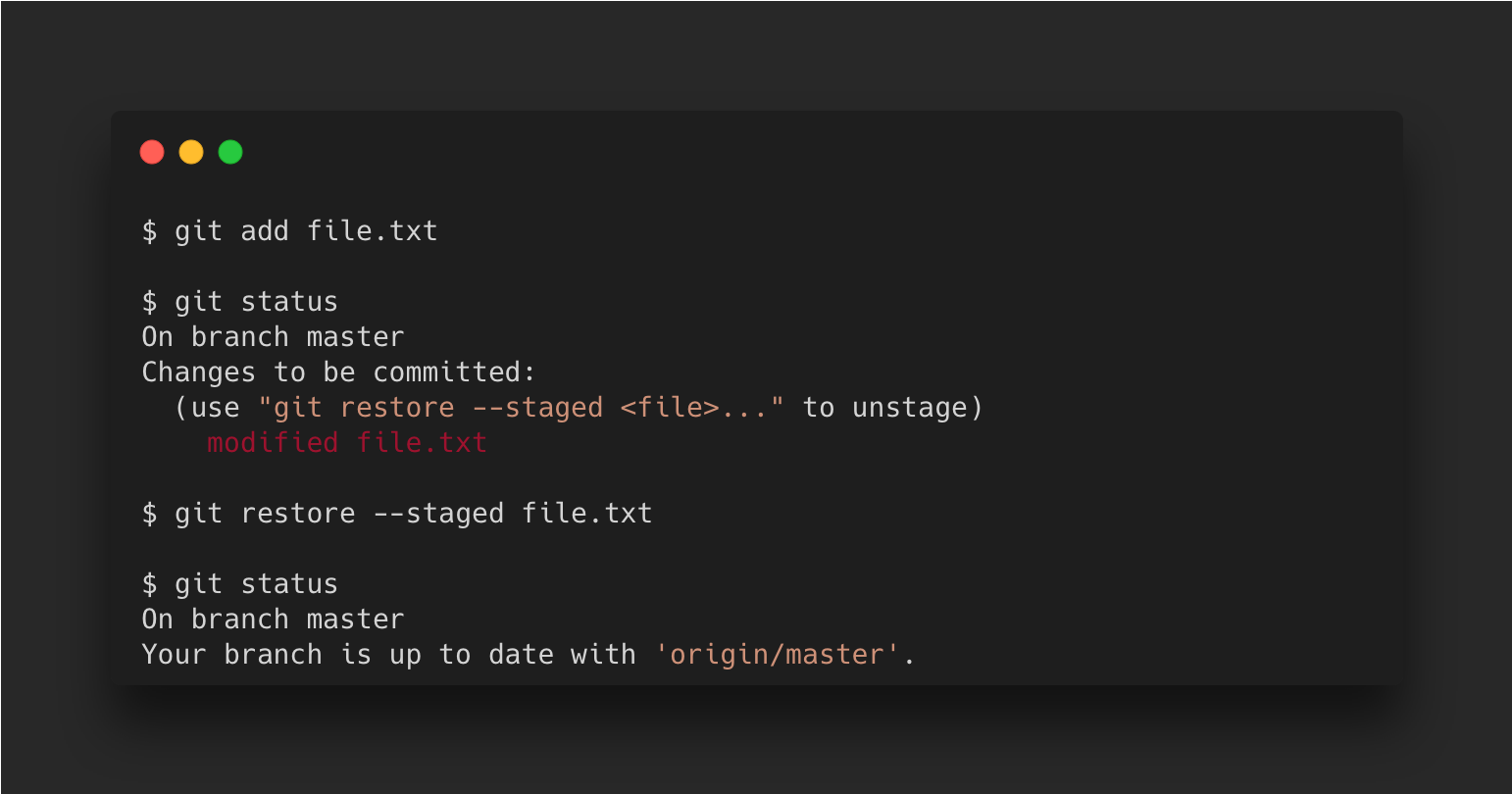 Git Explained - Unstage, Unmodify & Undo