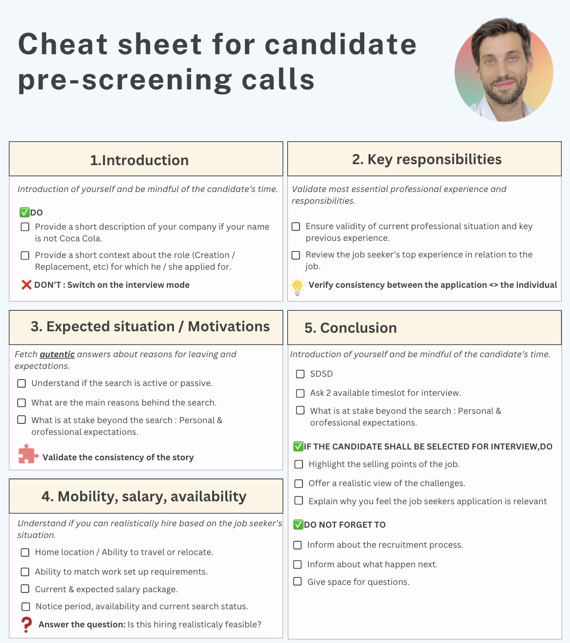 Candidate Phone Screen Interview Cheat Sheet: Key Questions for Better ...