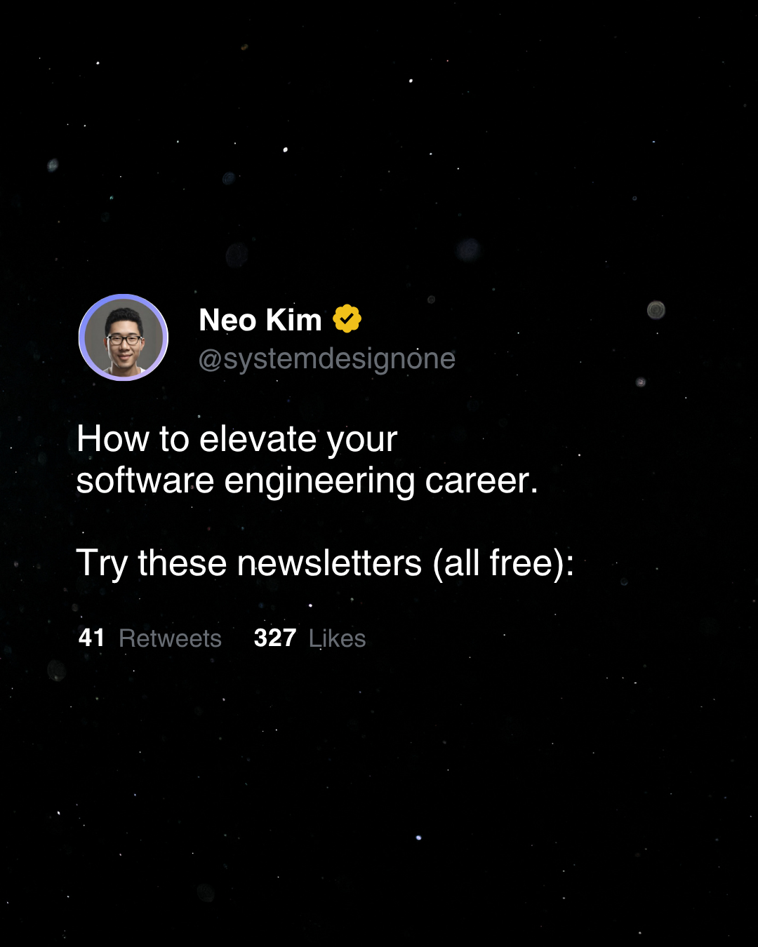 Neo Kim (@systemdesignone): "If you want to become a better software ...
