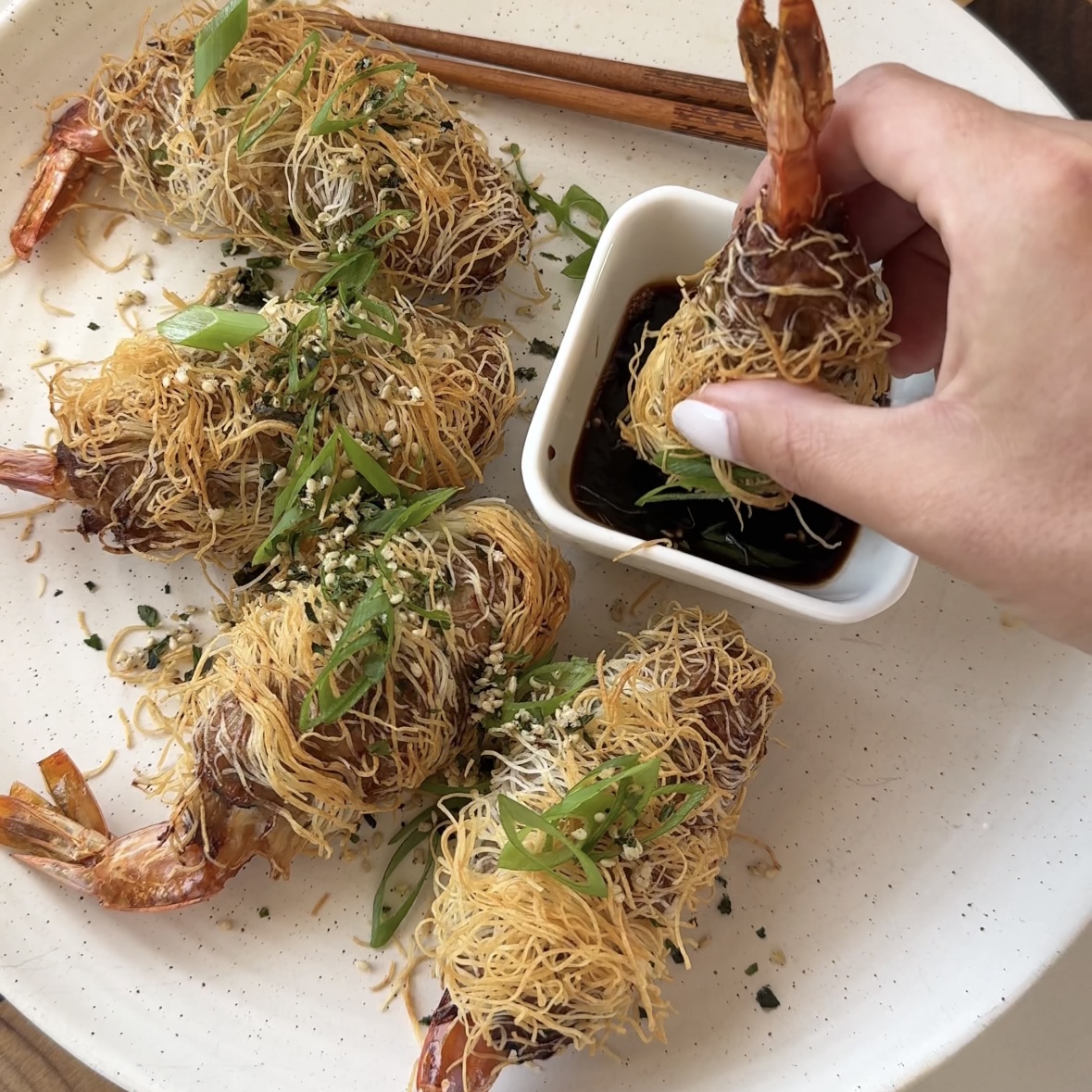 CRISPY PORK & PRAWN KATAIFI ROLLS 🦐 - Recipes by Victoria