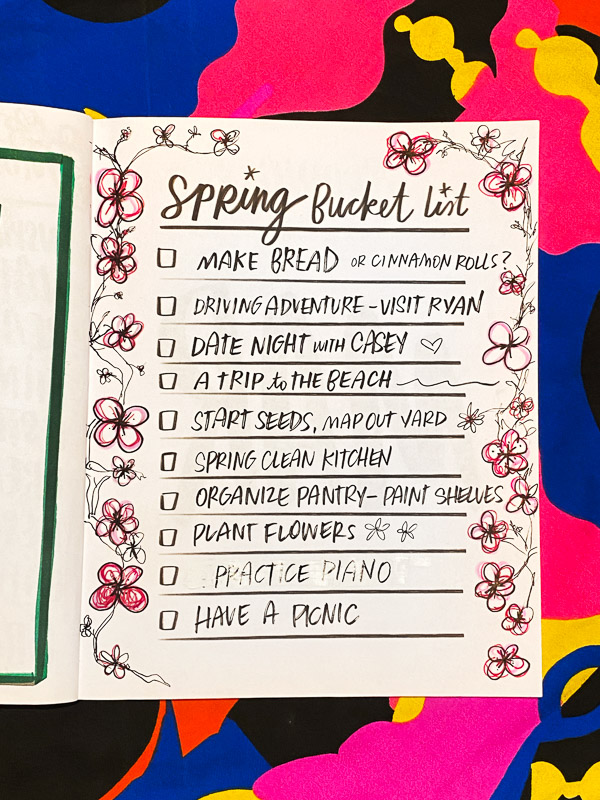 Spring Bucket List 2025 - by Tracy Benjamin