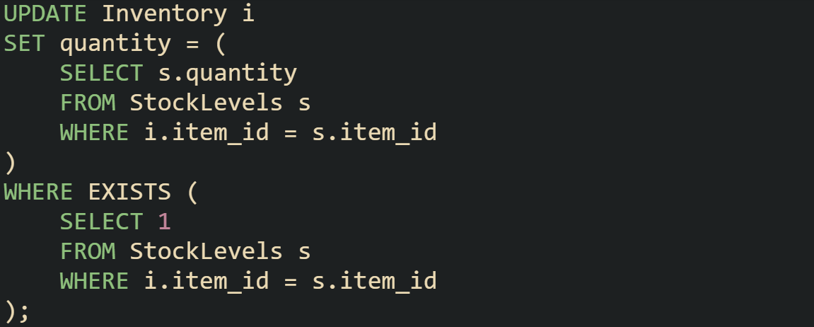 How To Update One Table Using Data From Another In Sql