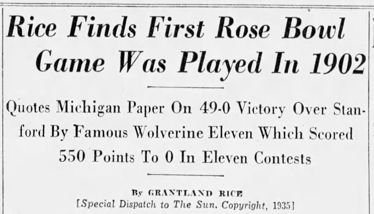 How We Forgot, Then Remembered The 1902 Rose Bowl