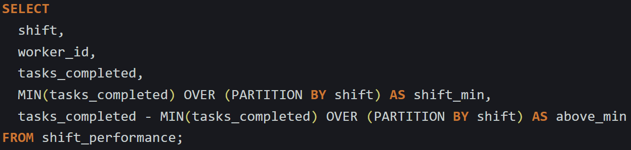 Comparing Rows With Sql Window Functions