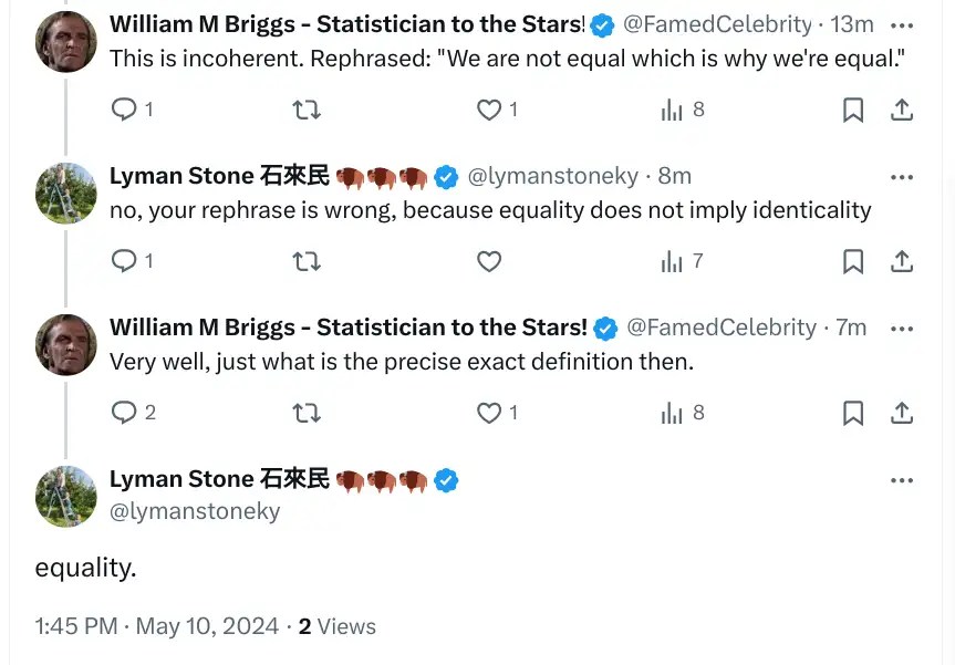 Our Founding Myth Of Equality - by William M Briggs