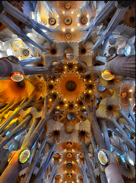 Antoni Gaudí – The ceilings and pillars of La Sagrada Familia