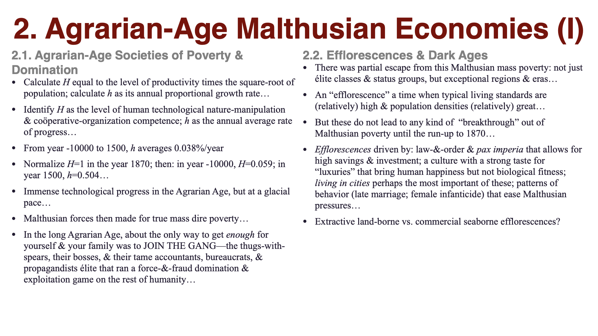 TWELVE SLIDES: The History of Economic Growth :: (Roughly) Seven ...