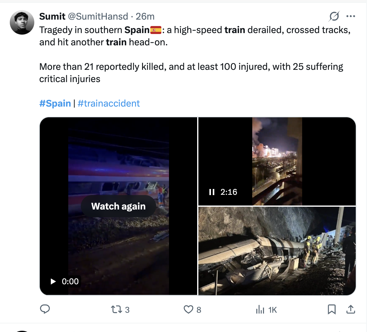 Spain: High-speed train collision leaves at least 39 dead | The Liberty ...