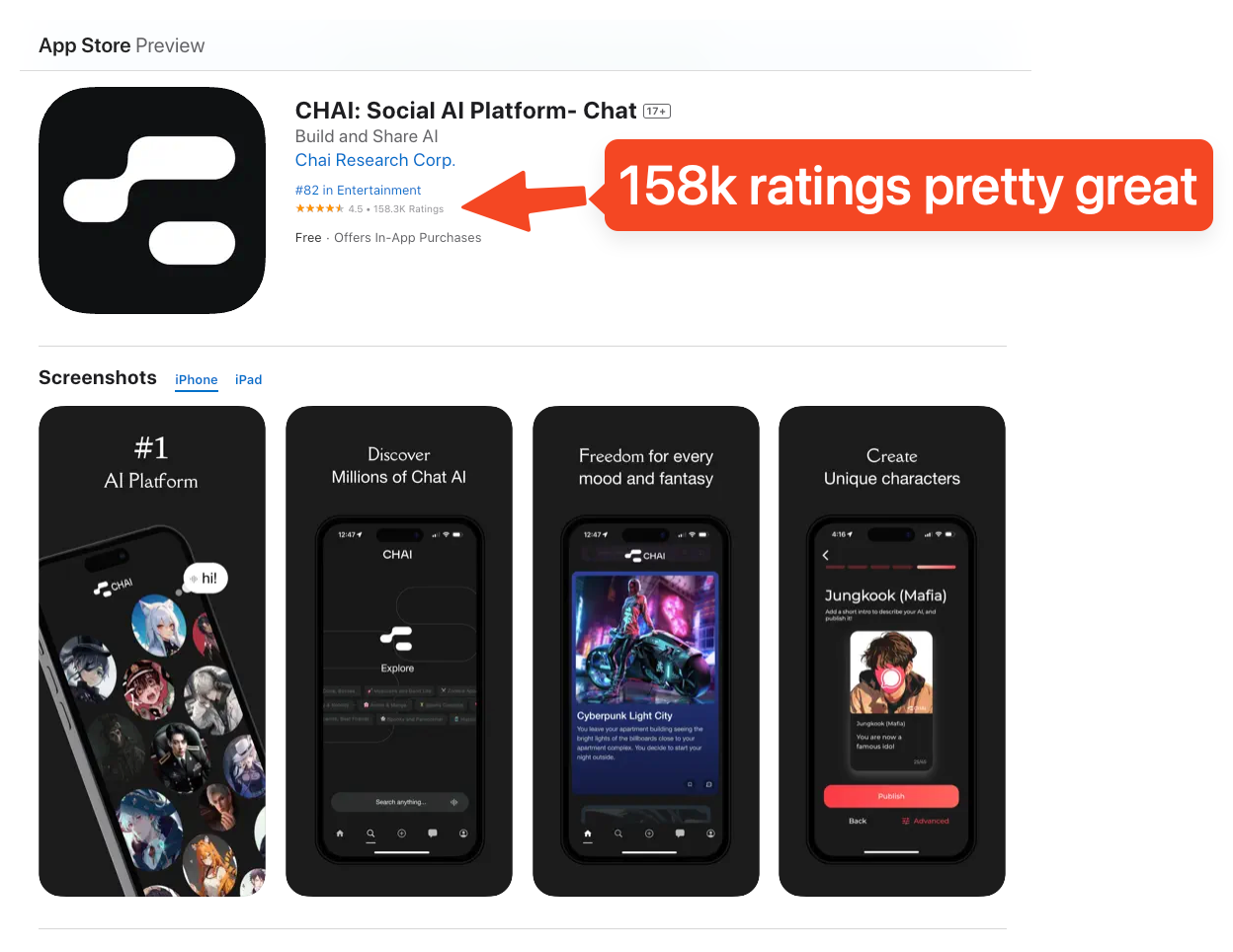 Outlasting Noam Shazeer, crowdsourcing Chat + AI with >1.4m DAU, and ...