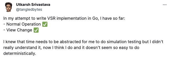 Viewstamped Replication and Deterministic Simulation Testing