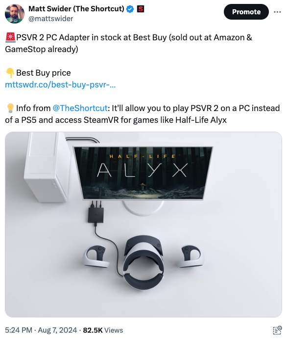 PSVR 2 PC adapter restock: where to buy Sony's PS5 accessory