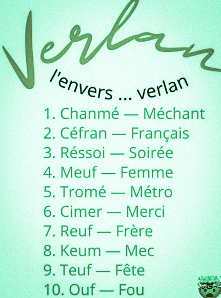 French slang, argot ,verlan, et gros mots.
