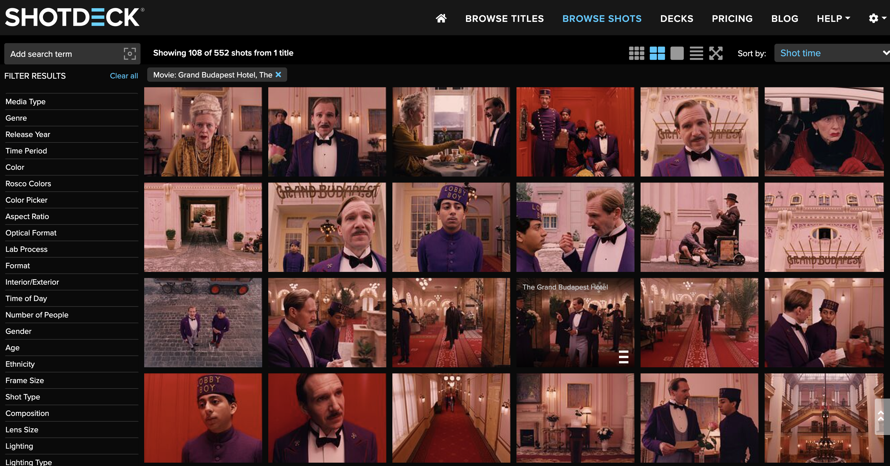 Amo "Shotdeck.com": el Google de los planos de cine