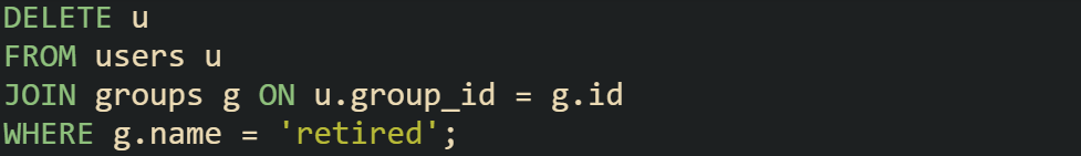 Delete Rows Based on a Join Condition