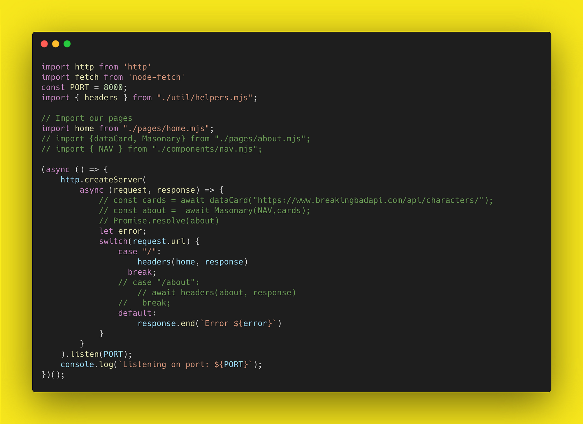 Chapter 5: How to build a website with only JavaScript