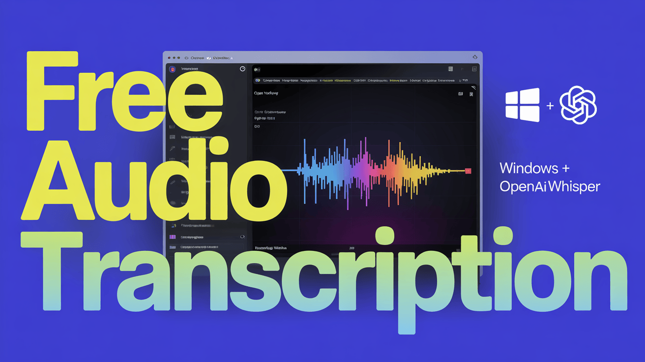 Free audio transcription on Windows with Whisper