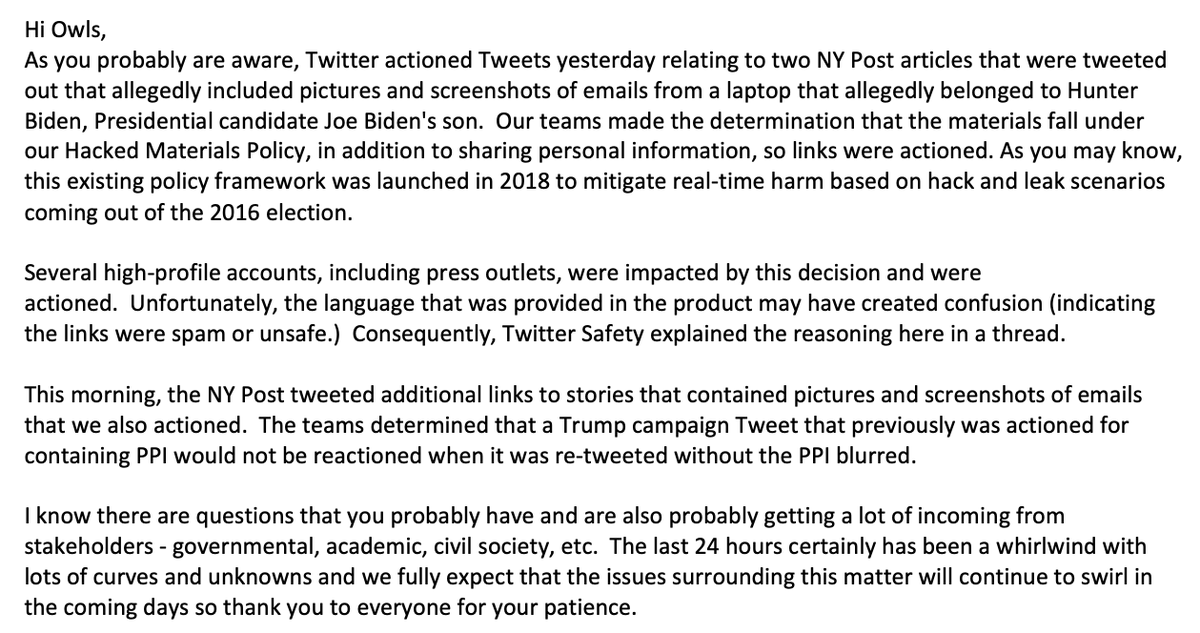 THE TWITTER FILES - by Matt Taibbi - The Twitter Files