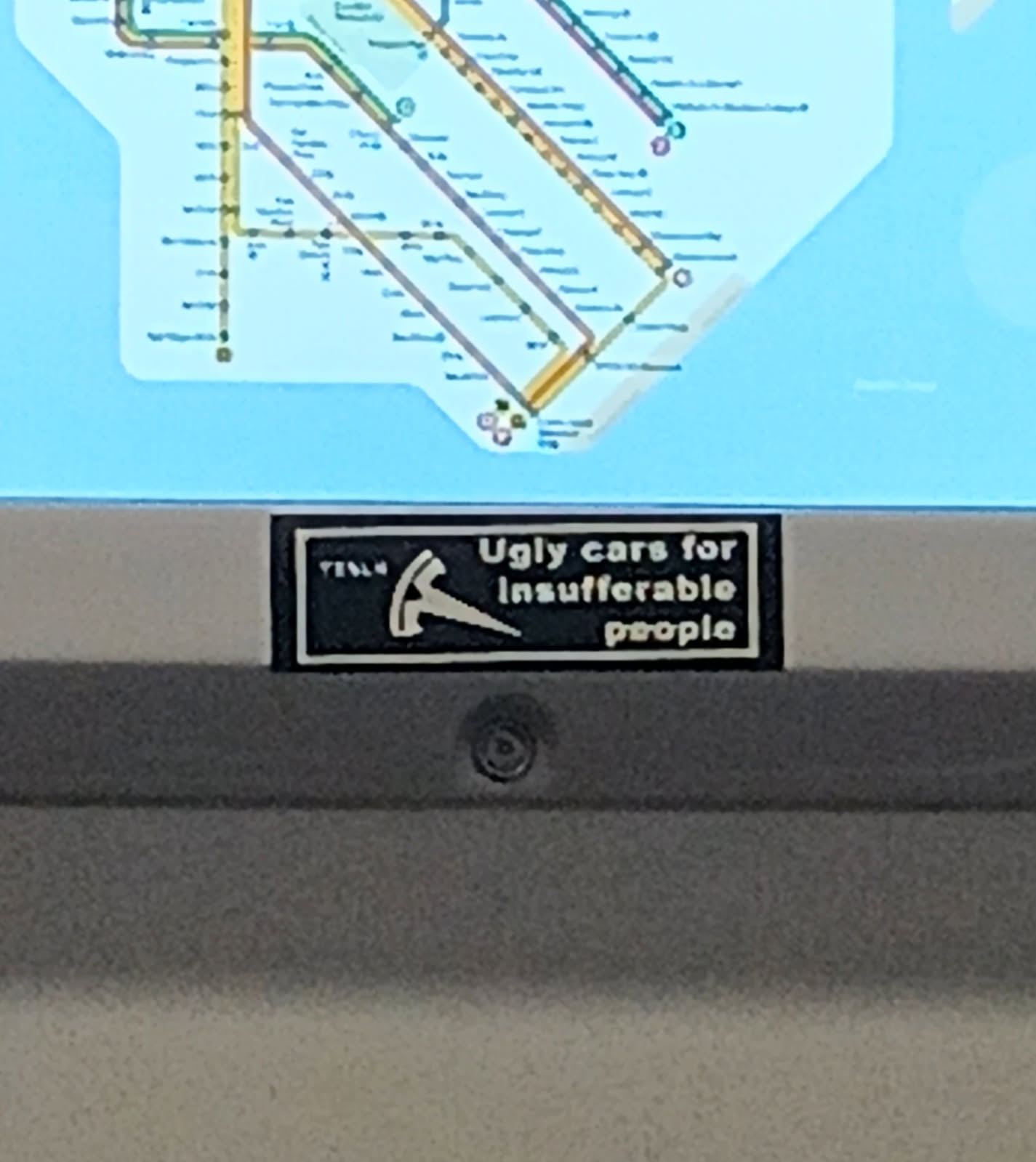 ziggywiggy on Substack: "Seen on the C train today, NYC. A little tiny sticker of resistance."