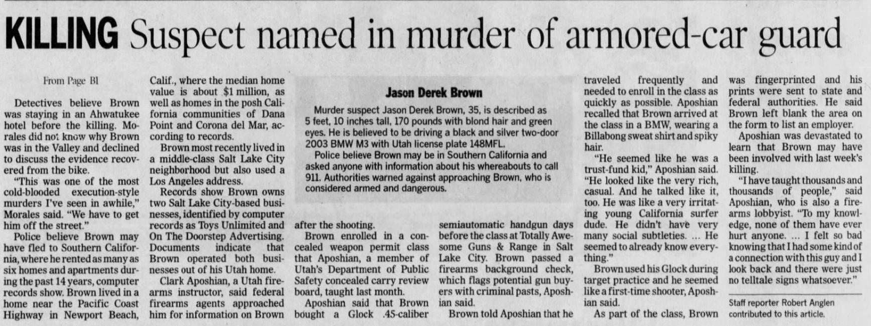 Deadly Greed: The Tale of Notorious Fugitive Jason Derek Brown