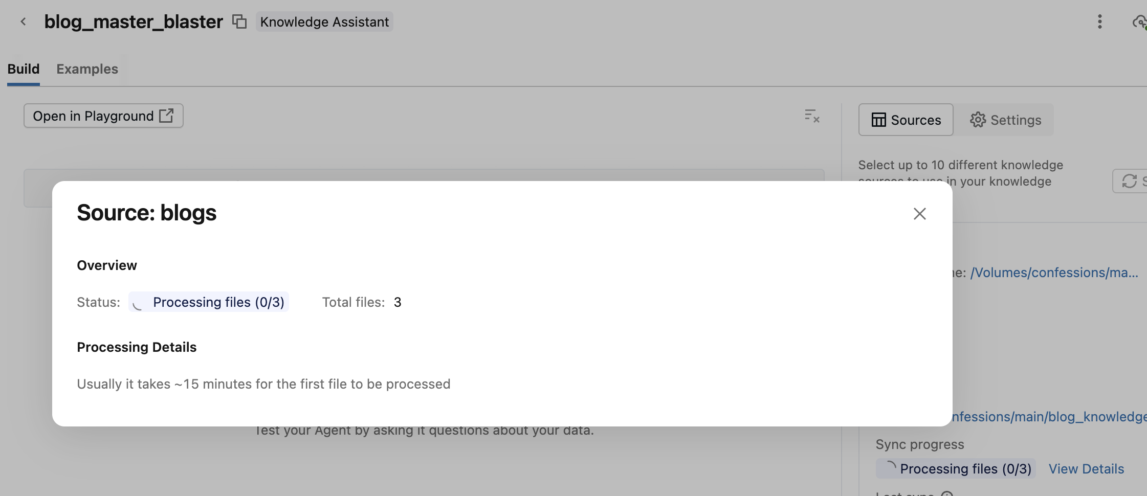 Agent Bricks: Databricks Knowledge Assistant.