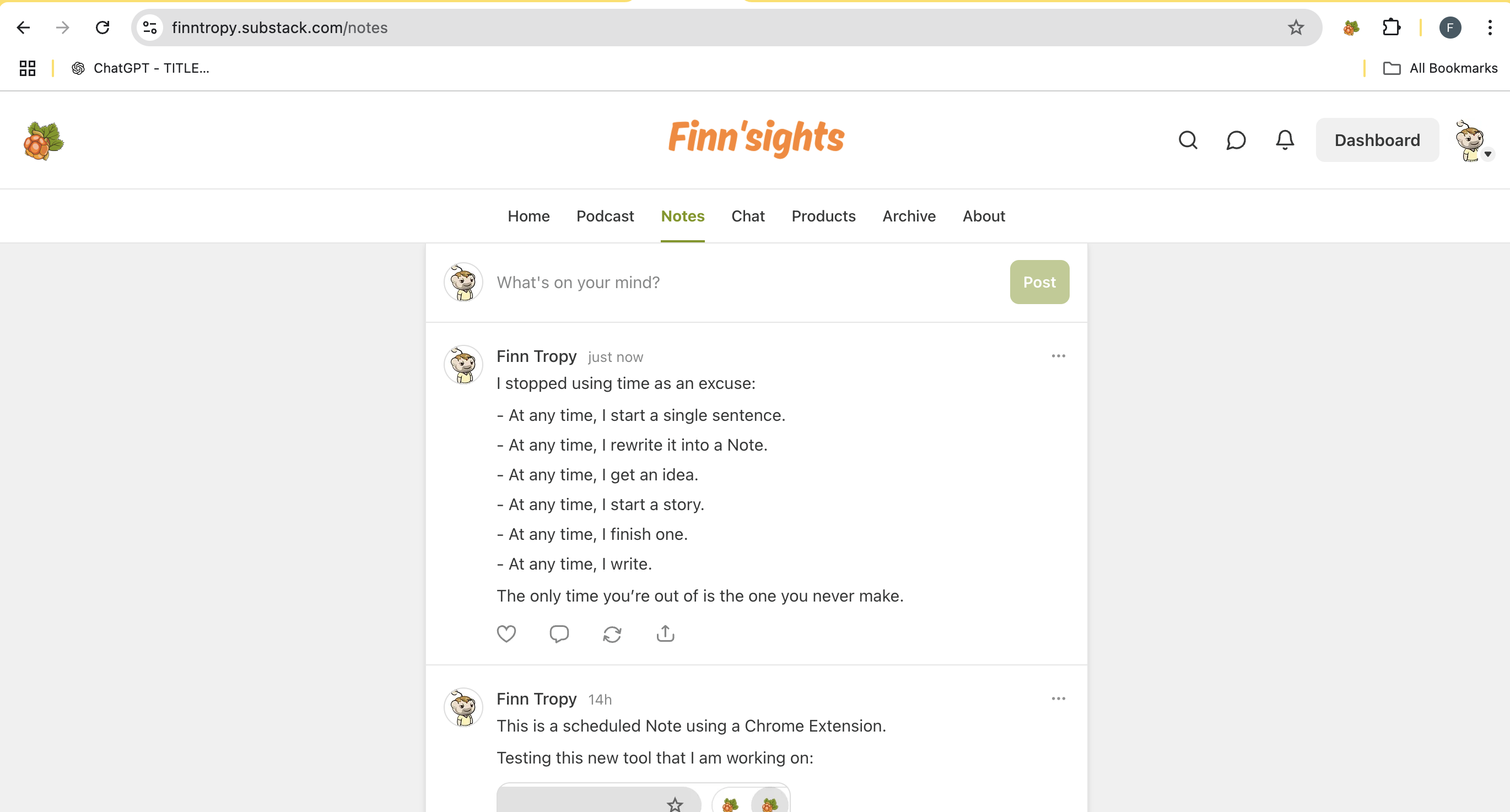 How To Schedule Notes on Substack - by Finn Tropy