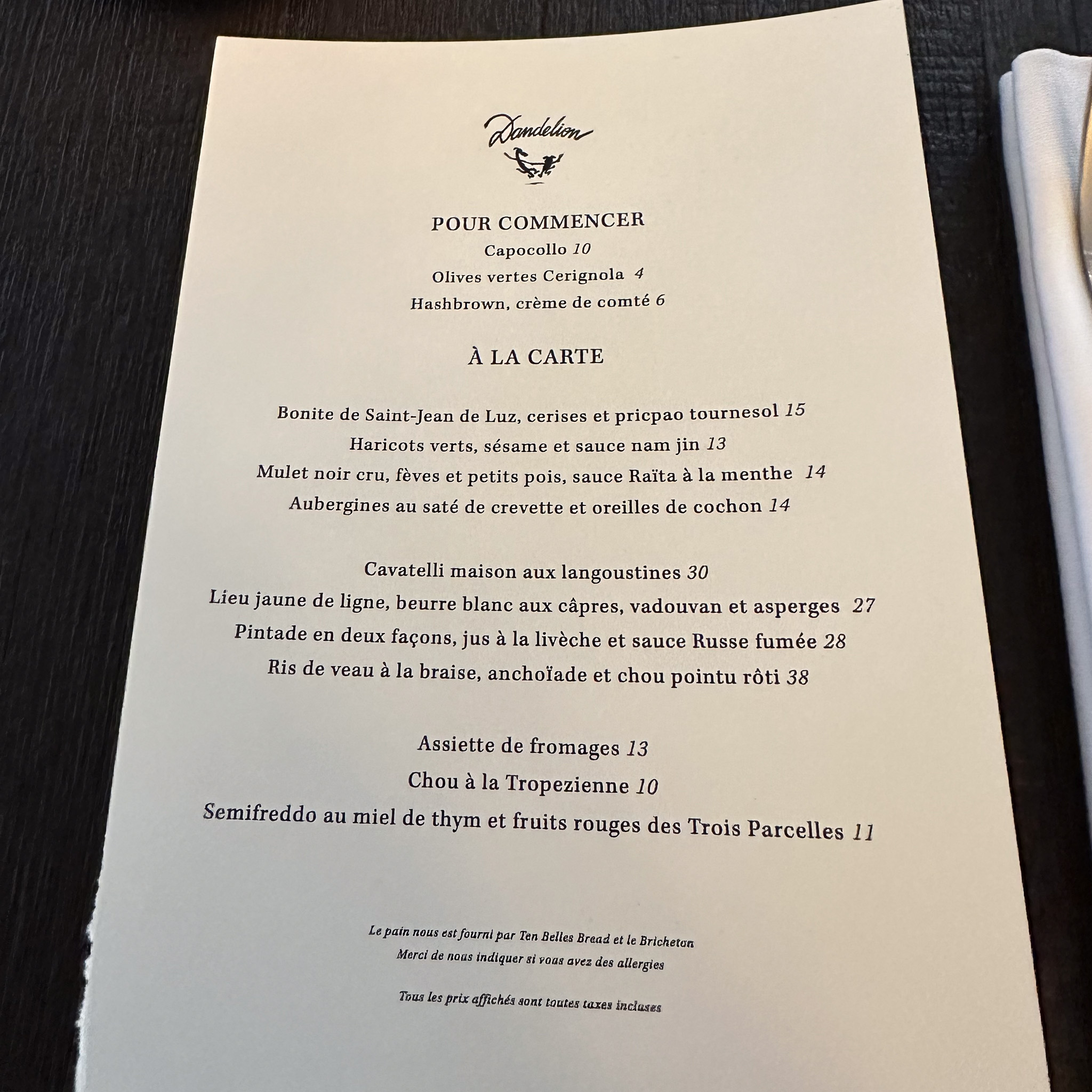 Dandelion - by Meg Zimbeck - Paris by Mouth