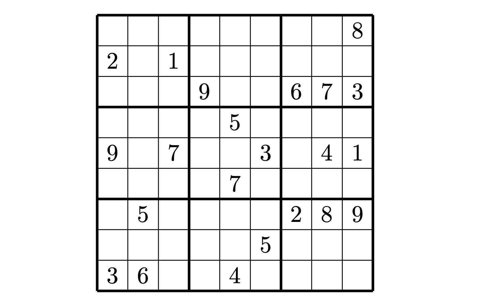 Sudoku Solver using Algorithm X (Dancing Links)