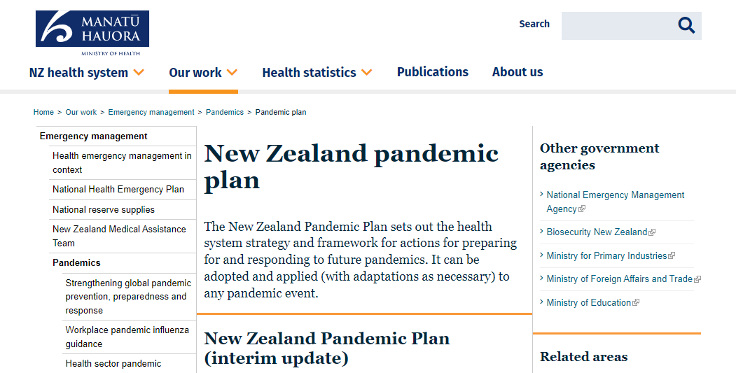 More on New Zealand's Pandemic Plan - by Robin Westenra