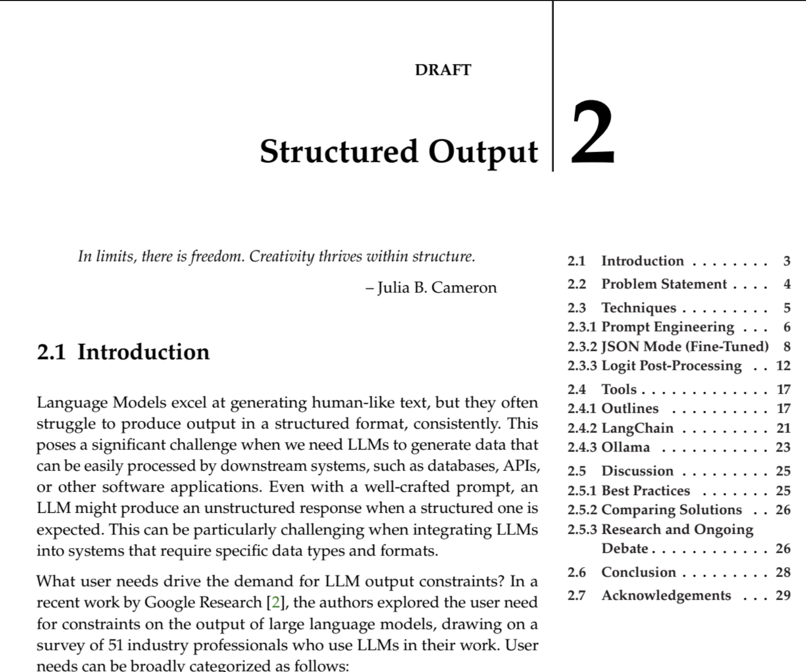 Taming LLMs - Chapter 2: Structured Output - Taming LLMs