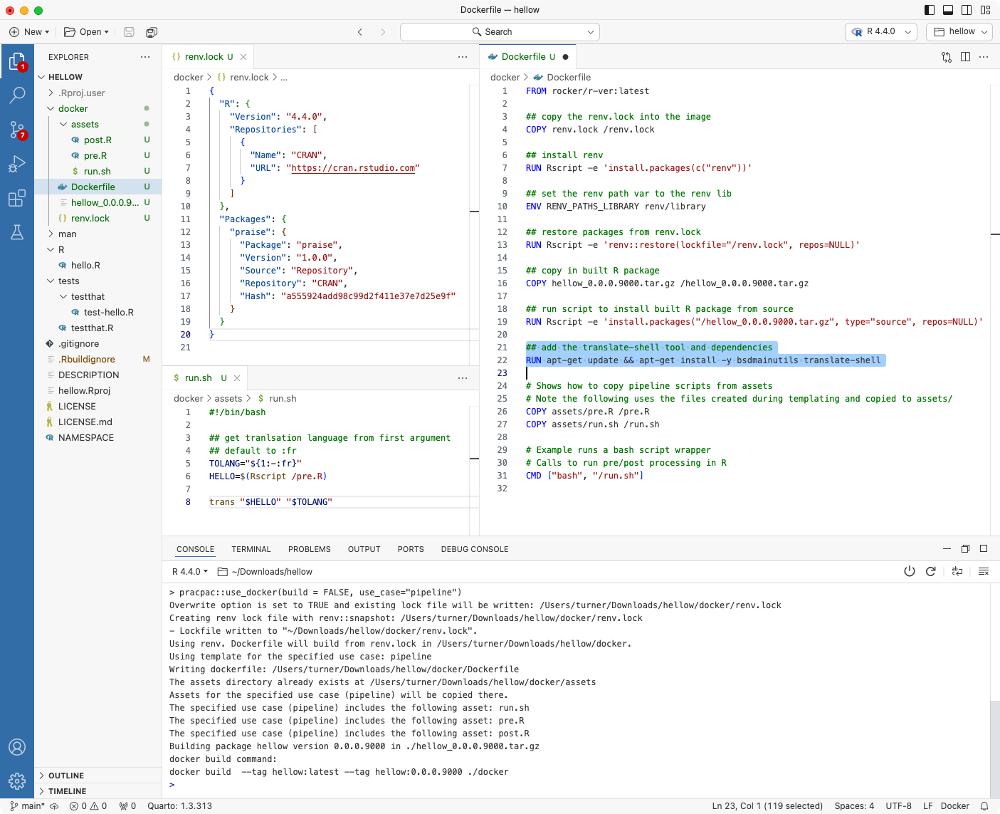 R package development in Positron - by Stephen Turner