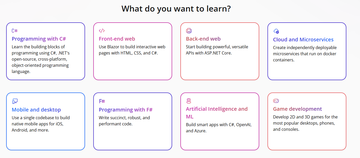 Recommended learning resources for C# and .NET in 2025.